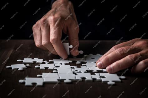 Premium Ai Image A Persons Hands Assembling A Puzzle Representing