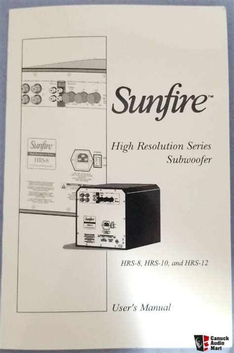 Sunfire Hrs10 10 1000w Powered Subwoofer Black Lacquer Photo