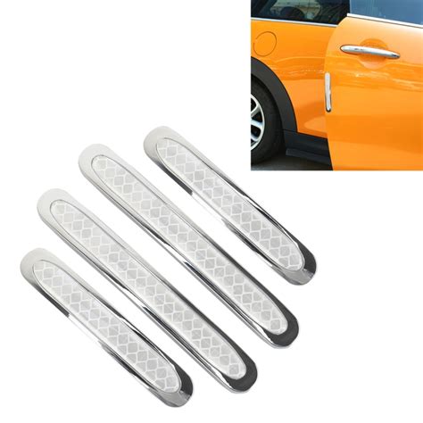 4 Pcs 자동차 도어 사이드 가드 안티 크래시 스트립 자동차 외관 범프 충돌 방지 충격 보호대 패션 디자인 자동차 스티커 화이트