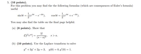 Solved Points For This Problem You May Find The The Chegg Com