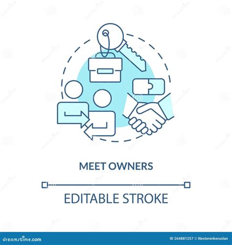 Meet Owners Turquoise Concept Icon Stock Illustration Illustration Of Acquisition Agreement