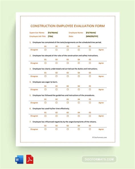 20 Employee Evaluation Forms And Templates Word And Pdf Employee
