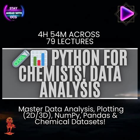 Python For Chemists Master Pandas Numpy And Data Analysis Course Etsy