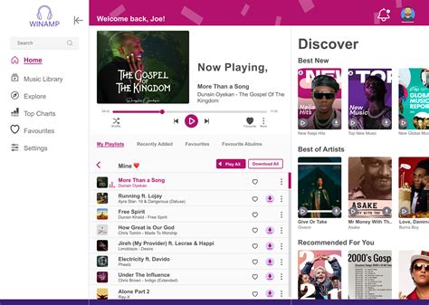 Winamp Redesign On Behance