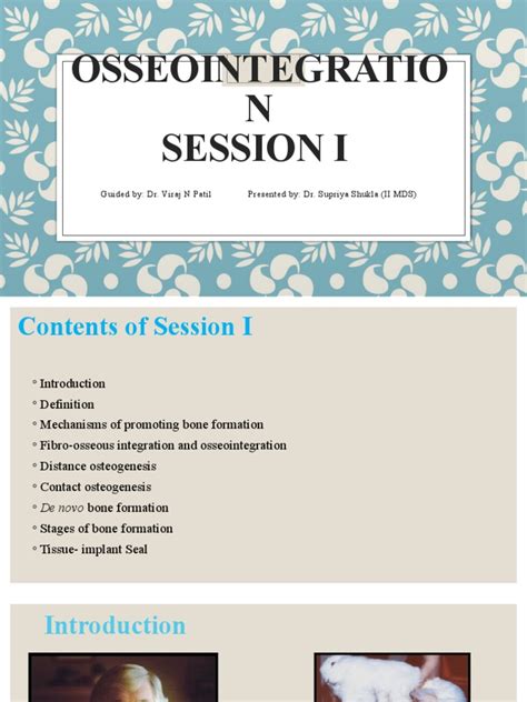 4 5 Osseointegration Supriyaj Pdf