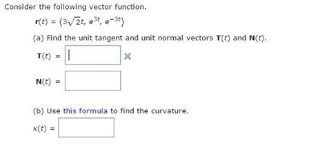 solved consider the following vector function r t 3