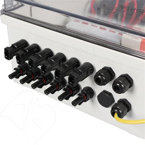 6 String Solar Combiner Box Dc Solar Panel Pv Junction 63a Circuit Breaker Ip65 Waterproof Fuse