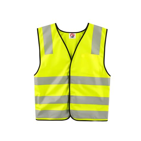 Bright Yellow Safety Vest With Reflective Stripes 53349948 Png