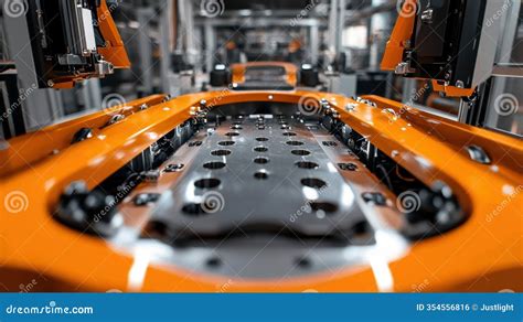 Automated Assembly Line Performing Manufacturing Process In Factory