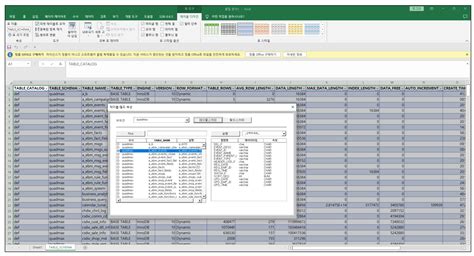 테이블 필드 · Ssbi Xlig