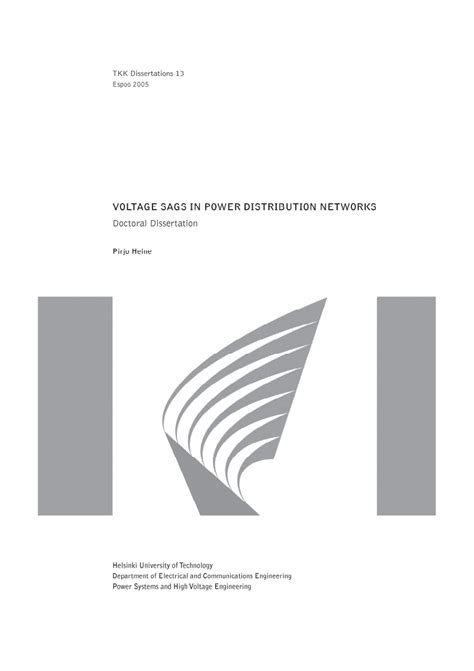 Analysis Of Voltage Sags In Power Distribution Networks Eep