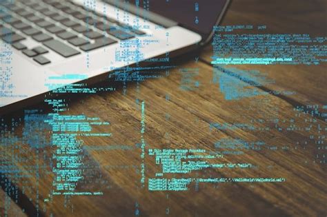 Code De Programmation Avec Un Ordinateur Portable De Fond Photo Gratuite