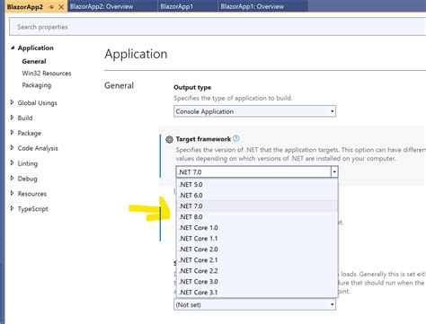 cannot select 8 preview 6 in blazor server even though installed