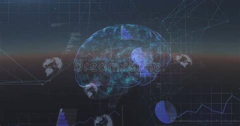 Image Of Human Brain With Digital Interface Data Processing Stock Image Image Of Neural