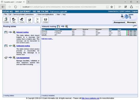 inbound sms routing