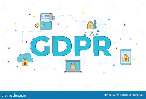 Illustration Of GDPR Wording Concept Stock Illustration Illustration Of Sharing Concept