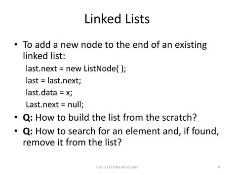 Linked Lists Chapter 65 17 Csci 3333 Data Structures Ppt Download