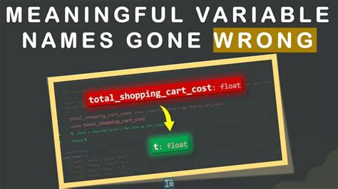 The Problem With Descriptive Variable Names Clean Code Tips