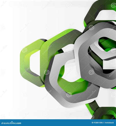 Overlapping Hexagons Design Background Stock Vector Illustration Of Abstraction Hexagons