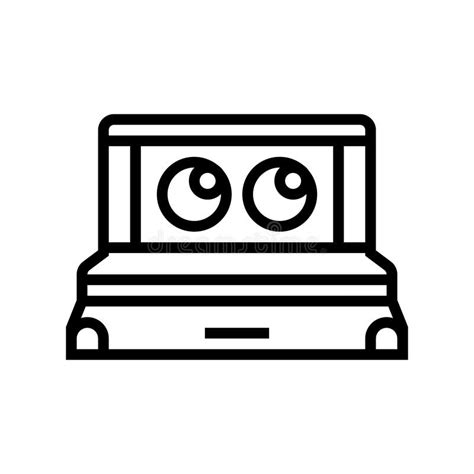 Lidar Sensor Autonomous Vehicle Line Icon Vector Illustration Stock Illustration Illustration