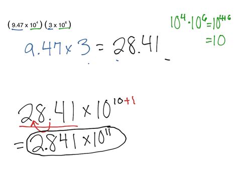 multiplying numbers with scientific notation