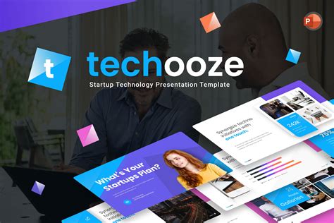Techooze Startup Technology PowerPoint Template By BrandEarth TheHungryJPEG