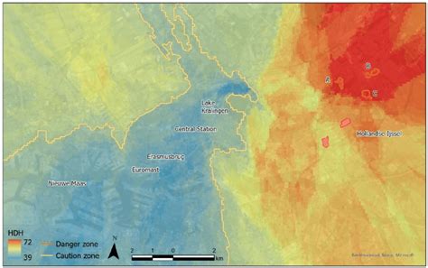 Humidex Degree Hour Hdh Map Hdh For A Typical Extreme Heat Alert