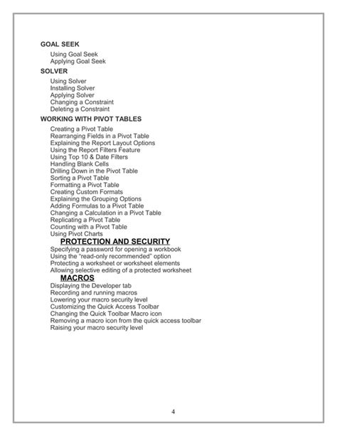 Ms Excel 2007 Tutorial Doc Operating Systems Computer Software