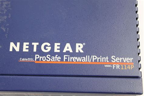 Netgear Prosafe Fr114p Firewall Cable Dsl Print Server Parallel Port W O Ac Adapter