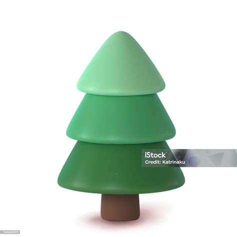 흰색 배경에 고립 된 추상 전나무 나무 3d 렌더링 벡터 일러스트 레이 션 3차원 형태에 대한 스톡 벡터 아트 및 기타 이미지 3차원 형태 나무 인물 사진 Istock