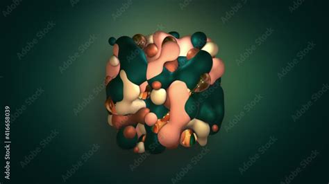 Abstract 3d Blobs Loop On Trend Modern Motion Design Morphing Fluid Drops Animation Surreal