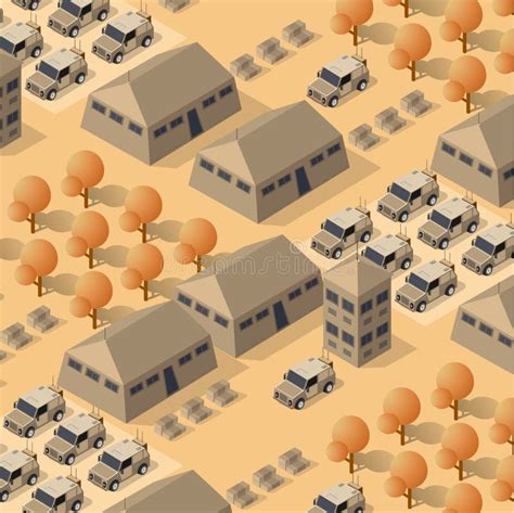 Background 3d Illustration Army Armed Troop Isometric Armed Military