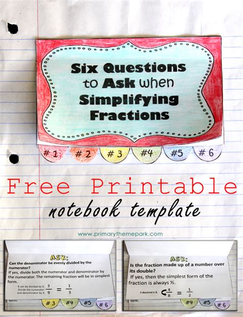 Simplifying Fractions Worksheet And Template Simplifying Fractions