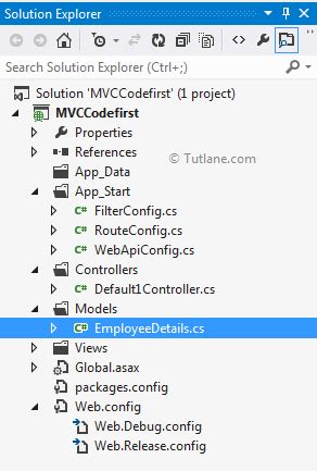 Code First Approach In Entity Framework In Asp Net MVC With Example Tutlane