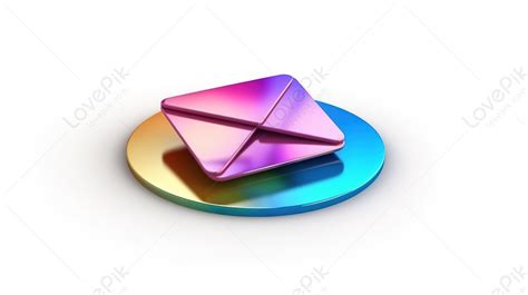 깨끗한 흰색 배경에 메일 기호가 있는 멋진 3d 렌더링 이메일 앱 아이콘 그림 메일 아이콘 배경 우편 배경 아이 배경 이미지 Hd 메일 아이콘 우편 아이 배경