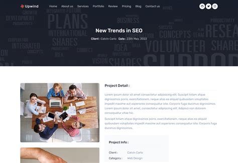 Upwind Flask Landing Template