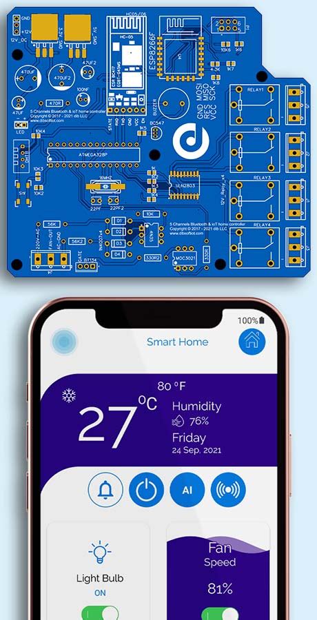 IoT Smart Home Automation Android App Circuit Gerber By Software Iot