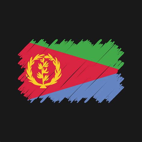 Eritrea Flag Brush Vector National Flag Vector Art At Vecteezy