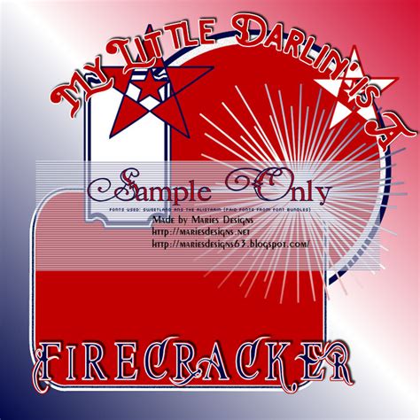 Maries Designs New Template Firecracker
