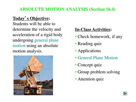 Ppt Absolute Motion Analysis Section 16 4 Powerpoint Presentation Free Download Id 2535475