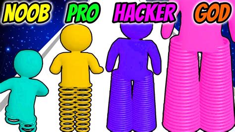 Spring Leg Runner NOOB Vs PRO Vs HACKER Vs GOD YouTube