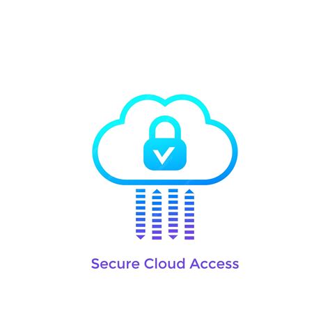 Premium Vector Secure Cloud Access Safe Protected Hosting Vector Icon