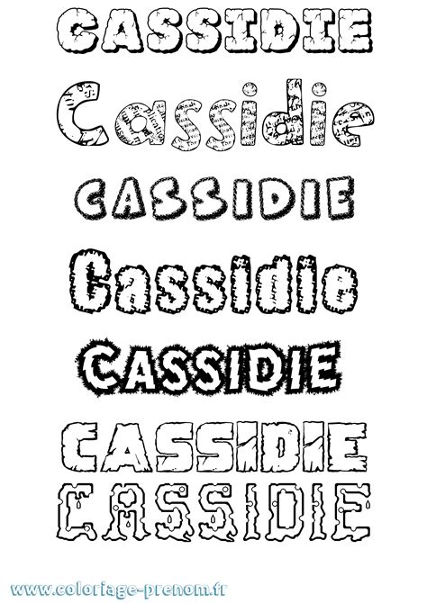 Coloriage Du Prénom Cassidie à Imprimer Ou Télécharger Facilement