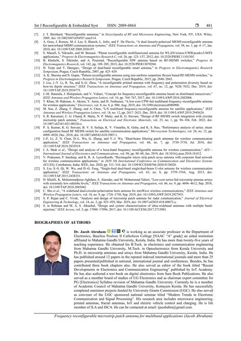 Frequency Reconfigurable Microstrip Patch Antenna For Multiband Applications Pdf