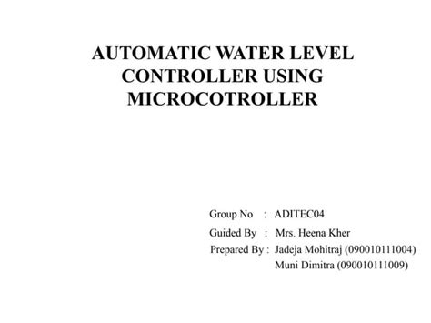 Automatic Water Level Monitoring And Control System Using Iot Pdf