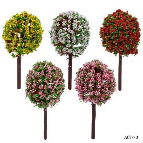 Plastic Artificial Miniature Model Tree Mix Color 3 5 Cm 5 Pc Act 70 3 Feet At ₹ 90 Piece In