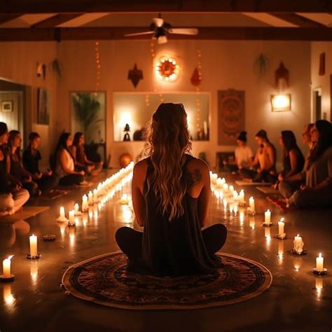 Free Candlelit Meditation Circle Image Meditation Candles Peace