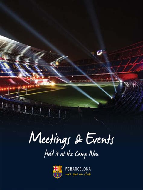 Camp Nou Events And Hospitality Guide Pdf Fc Barcelona Barcelona