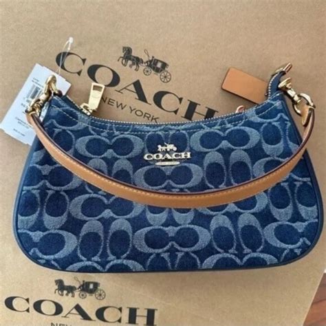 Coach Bags Coach Teri Shoulder Bag In Signature Denim Cherry