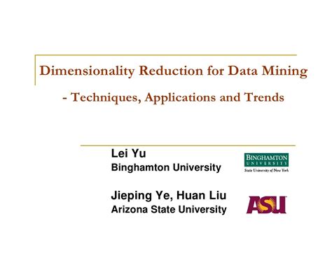 Dimensionality Reduction In Data Mining